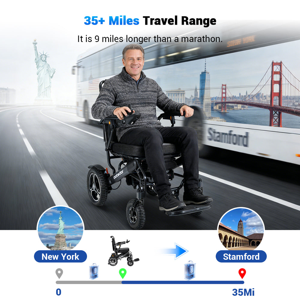 Aotedor 5526 - Dual Battery Long-Range Wheelchair – Aotedor Mobility